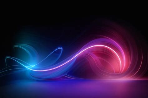 Premium Ai Image 3d Render Abstract Background With Wavy Line Glowing