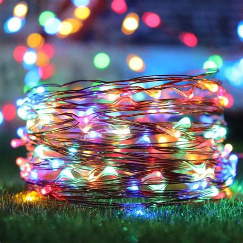 Mini Fiery 100 Lights Shine Like Firebugs With Solar Power 2 Pak