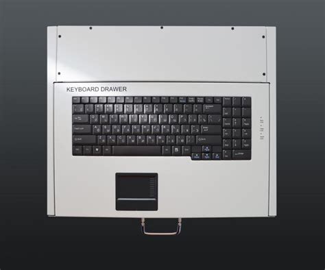 1u Rack Mount Keyboard Drawer With Touchpad Industrial Keyboard