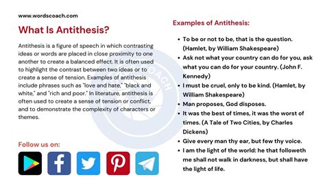 Antithesis Meaning Definition And Examples Word Coach