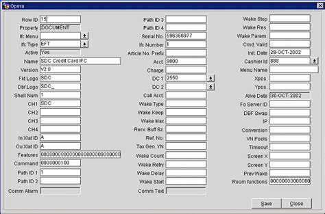 IFC Control Setup Interface Control Setup