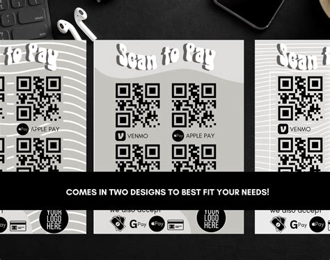 Scan To Pay Sign Template QR Code Pay Sign Custom Business Templates