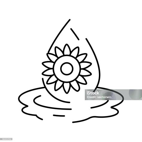 해바라기 씨 기름 액체 노란색 선 아이콘 벡터 일러스트 레이 션 기체 물리 구조에 대한 스톡 벡터 아트 및 기타 이미지 기체 물리 구조 기포 꿀 Istock