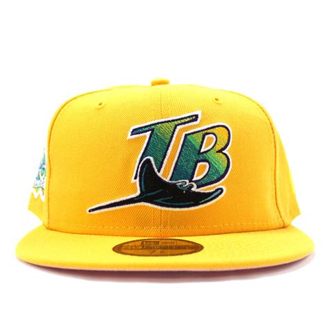 Tampa Bay Devil Rays 10th Season New Era 59fifty Fitted Hat Yellow Pi