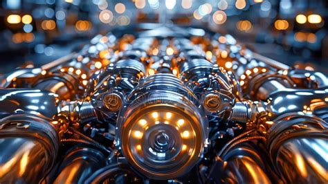 Modern Internal Combustion Engine From A Car Concept Service And Car Repair In A Workshop At A