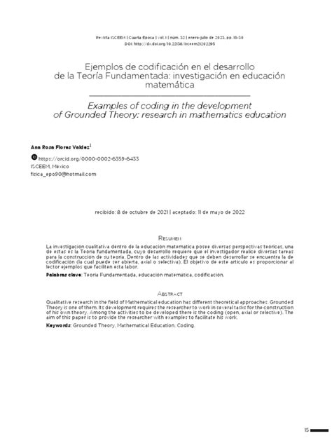 Ejemplos De Codificación En El Desarrollo De La Teoría Fundamentada