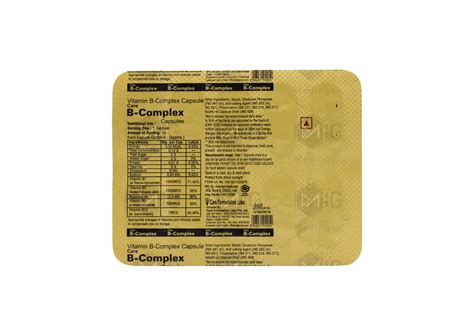 B Complex Capsule View Uses Side Effects Price And Substitutes