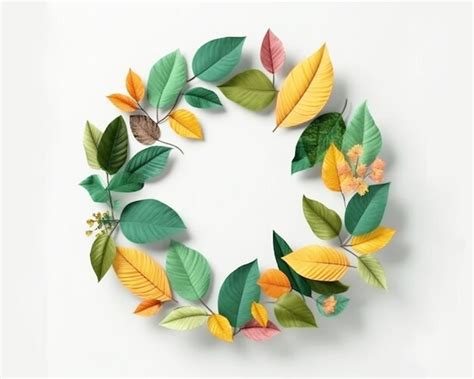 Premium Ai Image Ai Generative Frame With Leaves