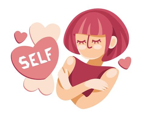 Premium Vector A Cartoon Of A Woman With Pink Hair And A Pink Heart