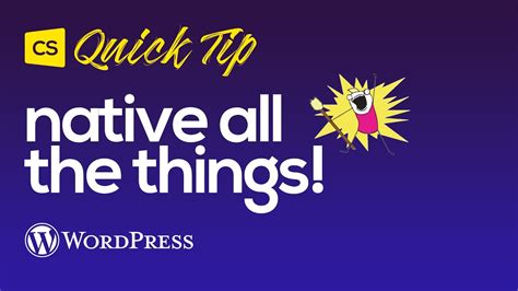 Make Anything Native In Wordpress With Cornerstones Element Parameters
