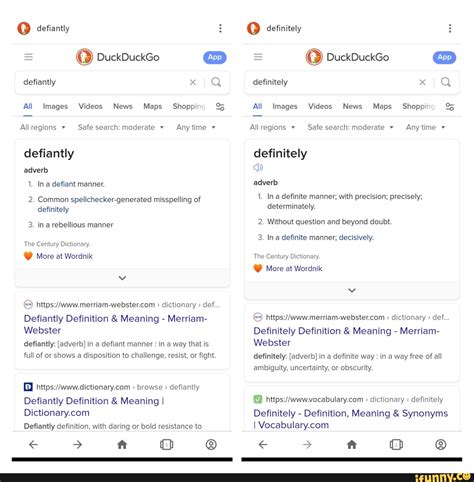 Defiantly Duckduckgo Defiantly X All Images Videos News Maps Shopping