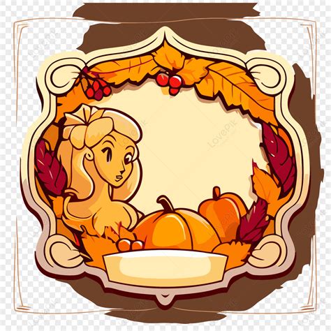 추수 감사절 귀여운 만화 캐릭터 클립 아트 벡터 상표 Png 일러스트 무료 다운로드 Lovepik