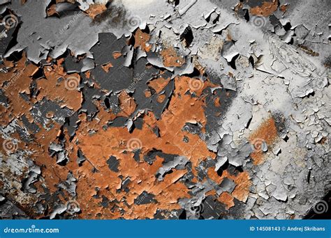 Painted Rusty Surface Texture Stock Image Image Of Cracked Peeling 14508143