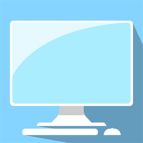 Premium Vector Computer Vector Illustration With Monitor Keyboard And