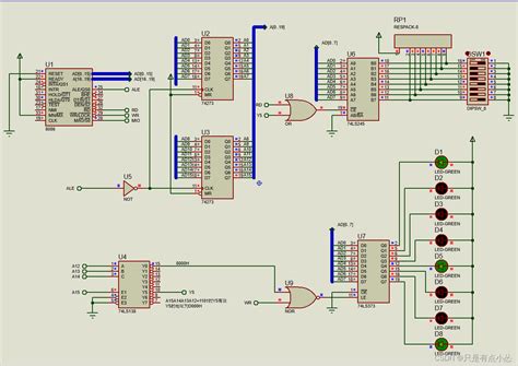 【proteus仿真8086】简单io接口实验——读取开关状态控制灯的亮灭code Segment Assume Cscode