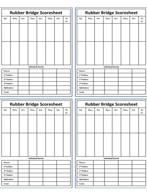 Duplicate Bridge Scoring Spreadsheet Printable Spreadshee Duplicate