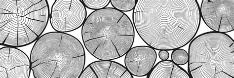 Premium Vector Log Cut Vector Banner Tree Rings Pattern
