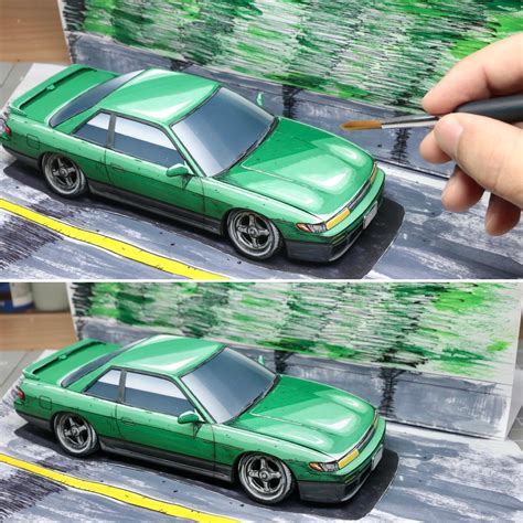 Juns Mini Garage Koichiro Iketanis Nissan Silvia S13 Model Car But