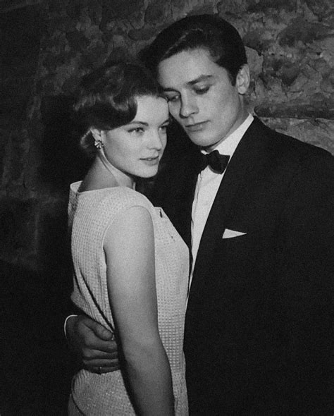Actress Romy Schneider And Actress Alain Delon At The Lido Paris Artofit