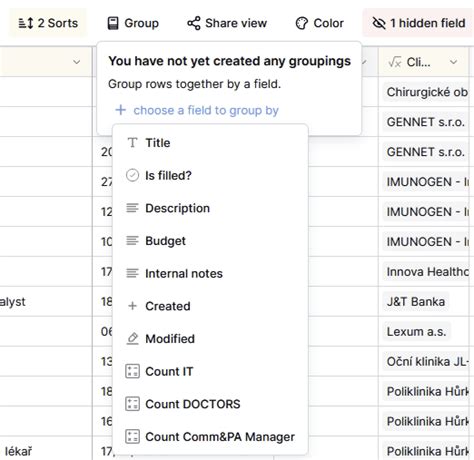 sort and group limited usage feature ideas baserow
