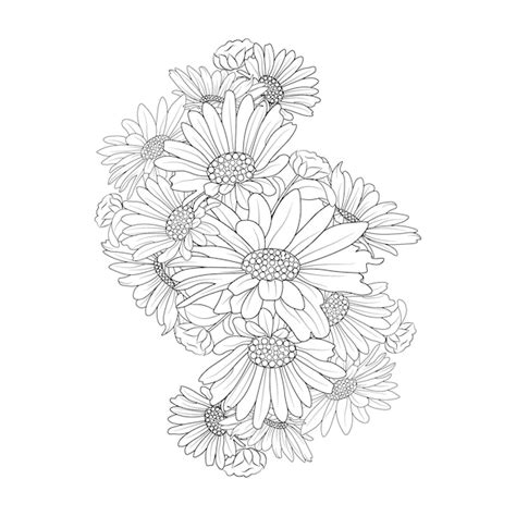Premium Vector Bouquet Of Hibiscus Flower Hand Drawn Pencil Sketch