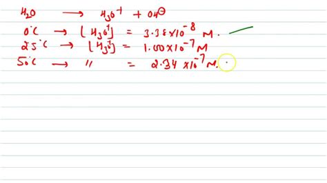 Solvedthe Value Of The Dissociation Constant Of Water Kw Can Be