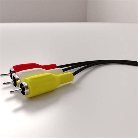 rca 커넥터 3d 모델 15 3ds blend dae fbx obj free3d