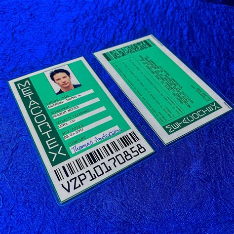 Metacortex Id Card From The Matrix Matrix Movie Prop Replica Etsy