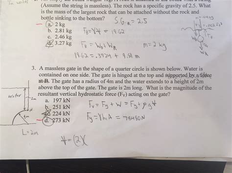 Solved N Water Assume The String Is Massless The Rock Has Chegg