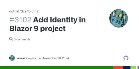 Add Identity In Blazor 9 Project · Issue 3102 · Dotnetscaffolding