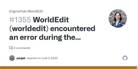 Worldedit Worldedit Encountered An Error During The Commonsetup
