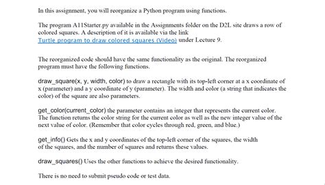 Solved In This Assignment You Will Reorganize A Python