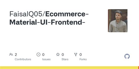 GitHub FaisalQ Ecommerce Material UI Frontend