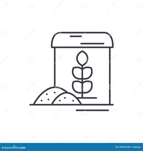 Flour Line Icon Concept Flour Vector Linear Illustration Symbol Sign
