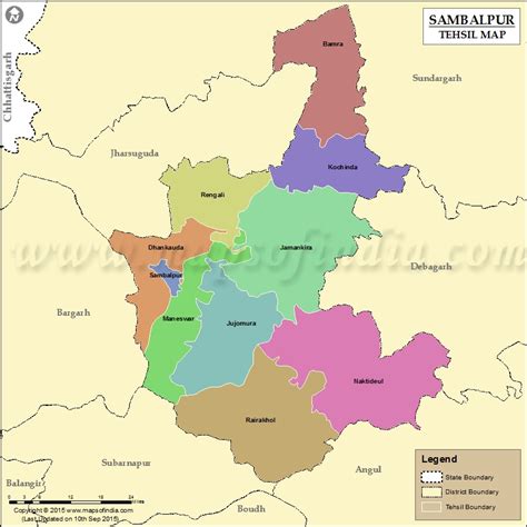 Sambalpur Tehsil Map Sambalpur Tehsils