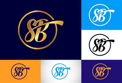 Initial Letter S B Logo Design Vector Graphic By Makhondesign