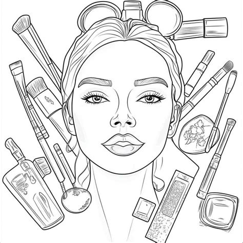 Coloriage Maquillage Gratuits à Imprimer