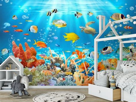 3D Фотообои «Разноцветный подводный мир» - купить в Москве, цена в ...