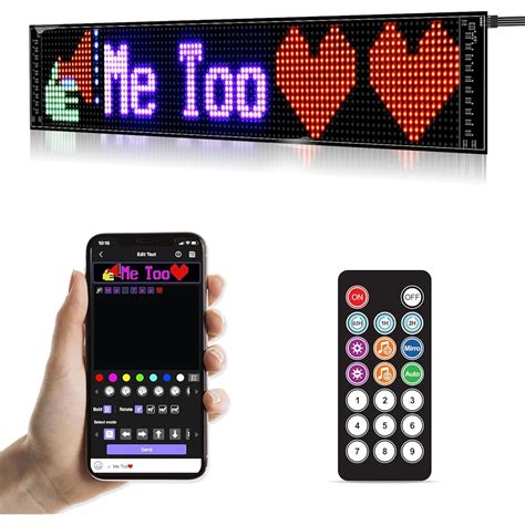 Mo Finance XIAOOHO Programmable LED Car Sign Scrolling LED Sign Flexible LED RGB Message