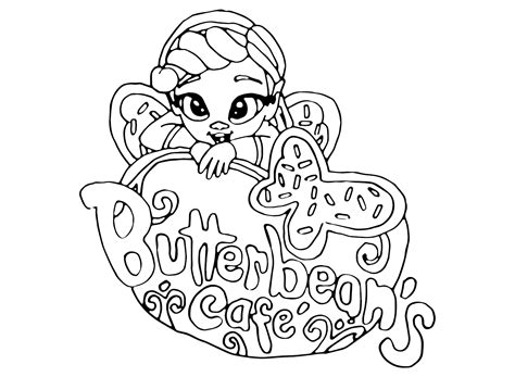 Butterbean Cafe Coloring Pages Butterbeans Printable Sketch Coloring Page