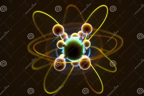 Atomic Nucleus Electrons Neutrons Protons Model Shows That An Atom Is