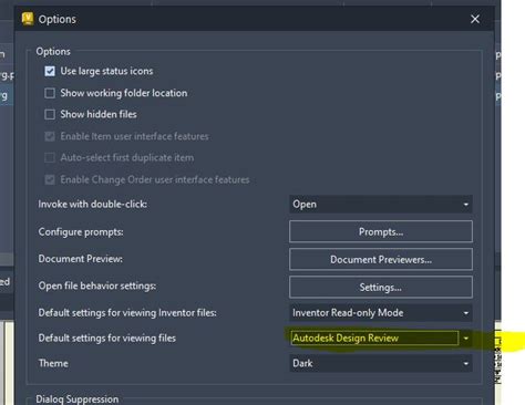 Solved Turn Off Large Black Button Menus In Preview Autodesk Vault