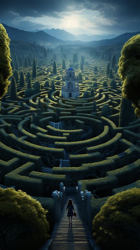 Journey Through Ancient Mazes And Pathways Fantasy Landscape Fantasy