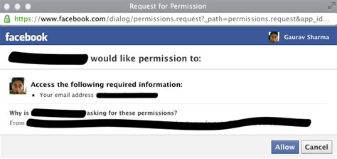 Api Did Facebook Connect Add Email Permission As An Extended