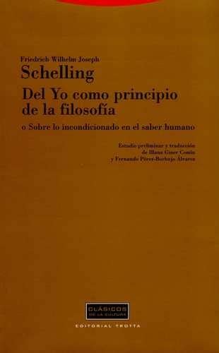 Del Yo Como Principio De La Filosof A Comprar En Libreriasiglo