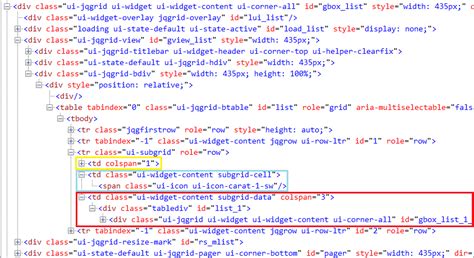 Jqgrid Is There Any Way To Start Subgrid With Particular Column Of