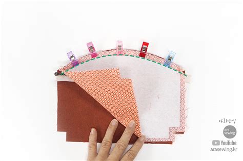 둥근입구 파우치 만들기영상도안diy Curved Top Pouch