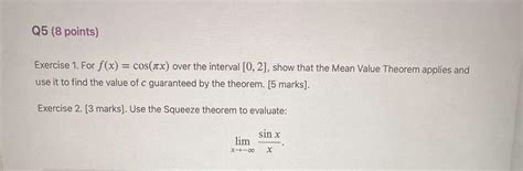 solved exercise 1 for f x cos πx over the interval [0 2]