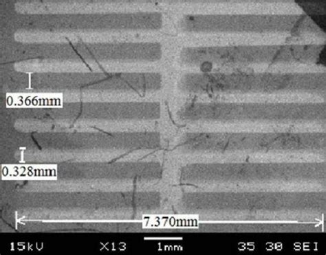 Sem Image Of An Ag Grid Contact Deposited On A Thin Layer Of Cdo
