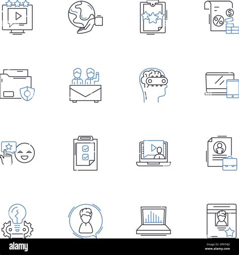 Reporting Position Line Icons Collection Analytics Data Metrics Insights Reporting